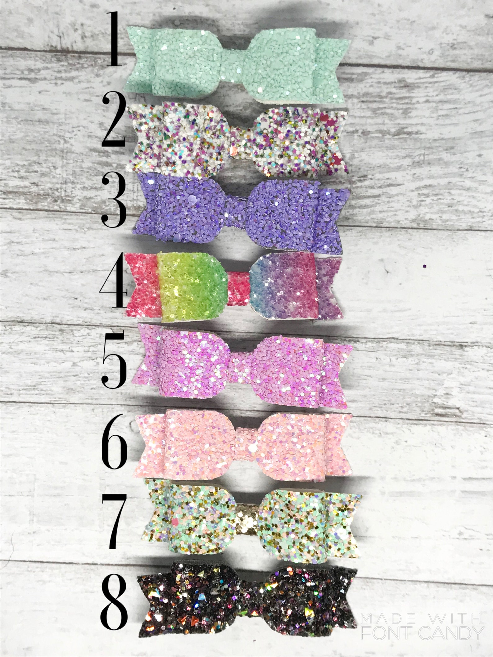 Mini Glitter Bows, Mini Bows, Glitter Bows, Little Glitter Bows, Chunky ...