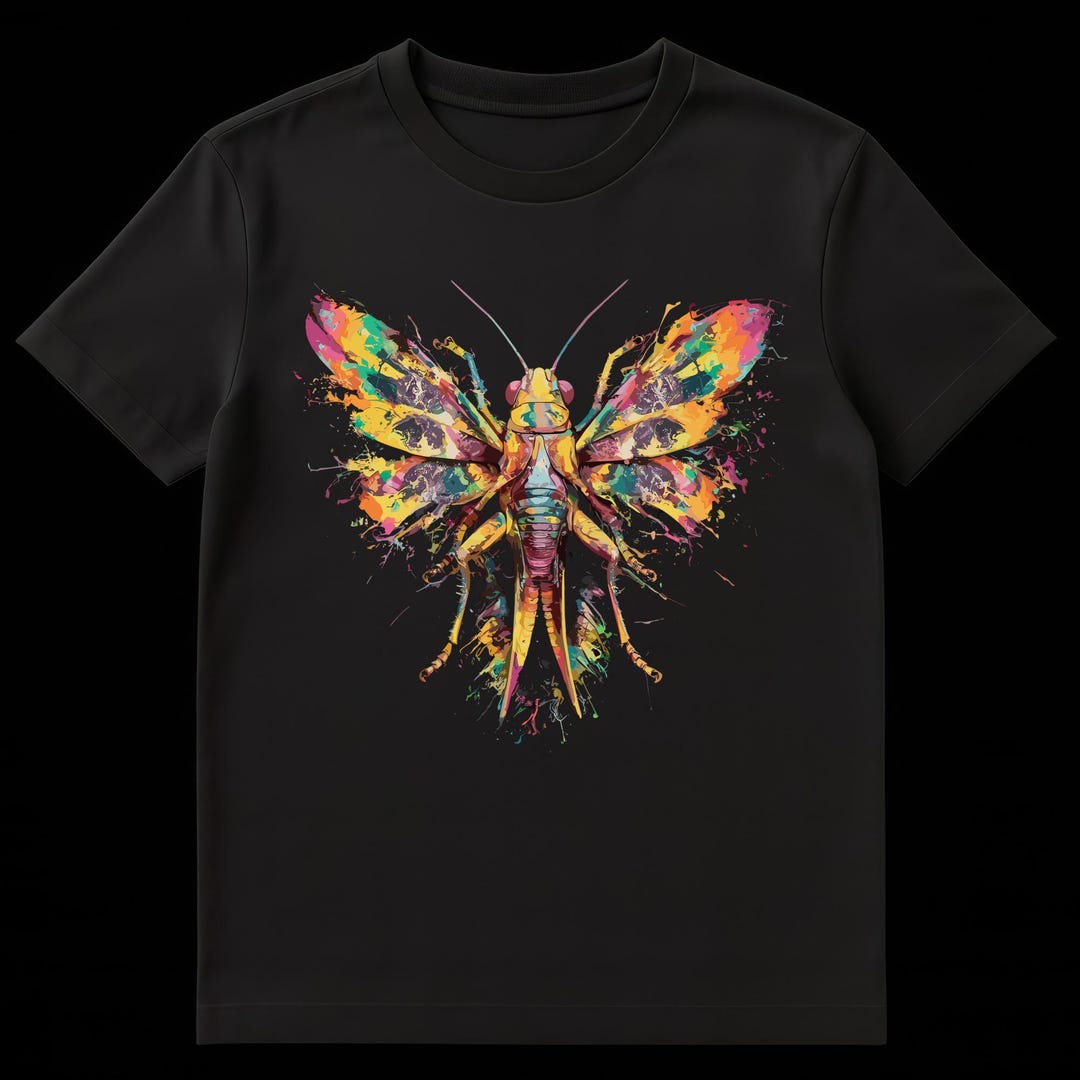 Entomology Enthusiast Vibrant Splatter Grasshopper Insect Nature Unisex ...