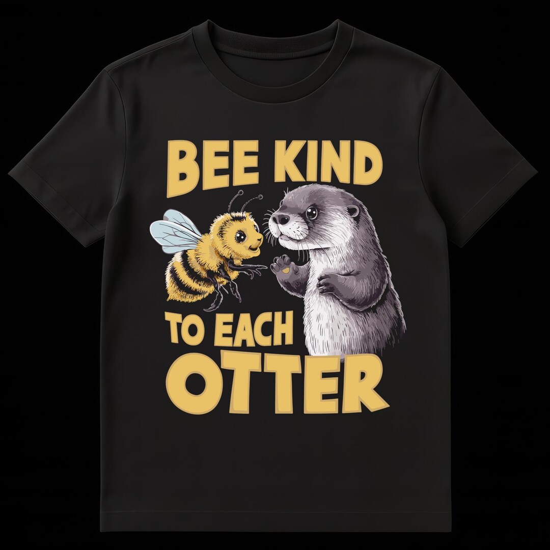 Kindness Advocate Cute Otter Bee Pun Animal Humor Unisex T-shirt - Etsy