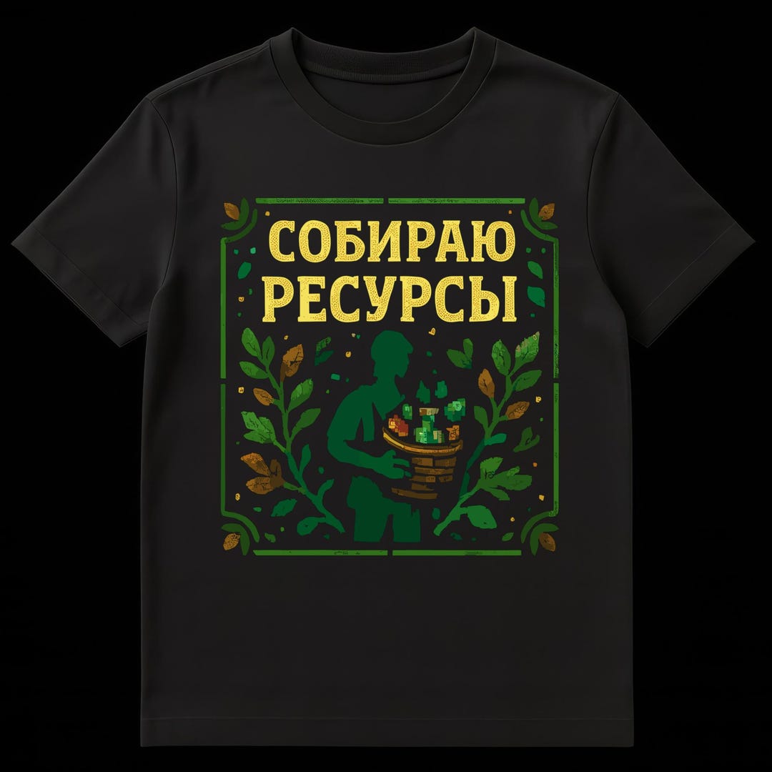 Russian T-shirt Gamer Resource Collector Gaming Meme Apparel - Etsy