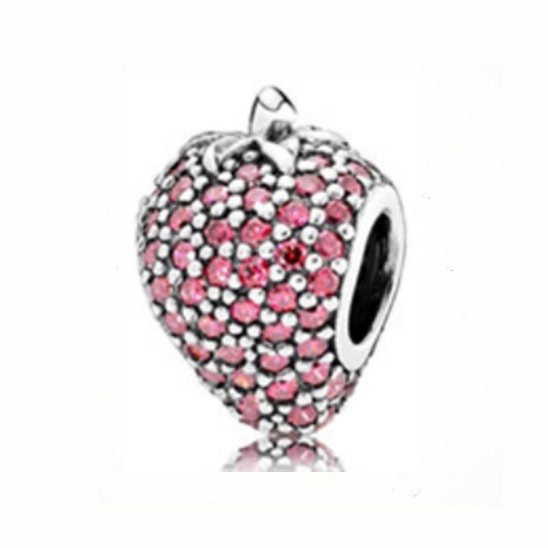 Pandora Red/ Pink Pave Strawberry Charm ALE 925 - Etsy