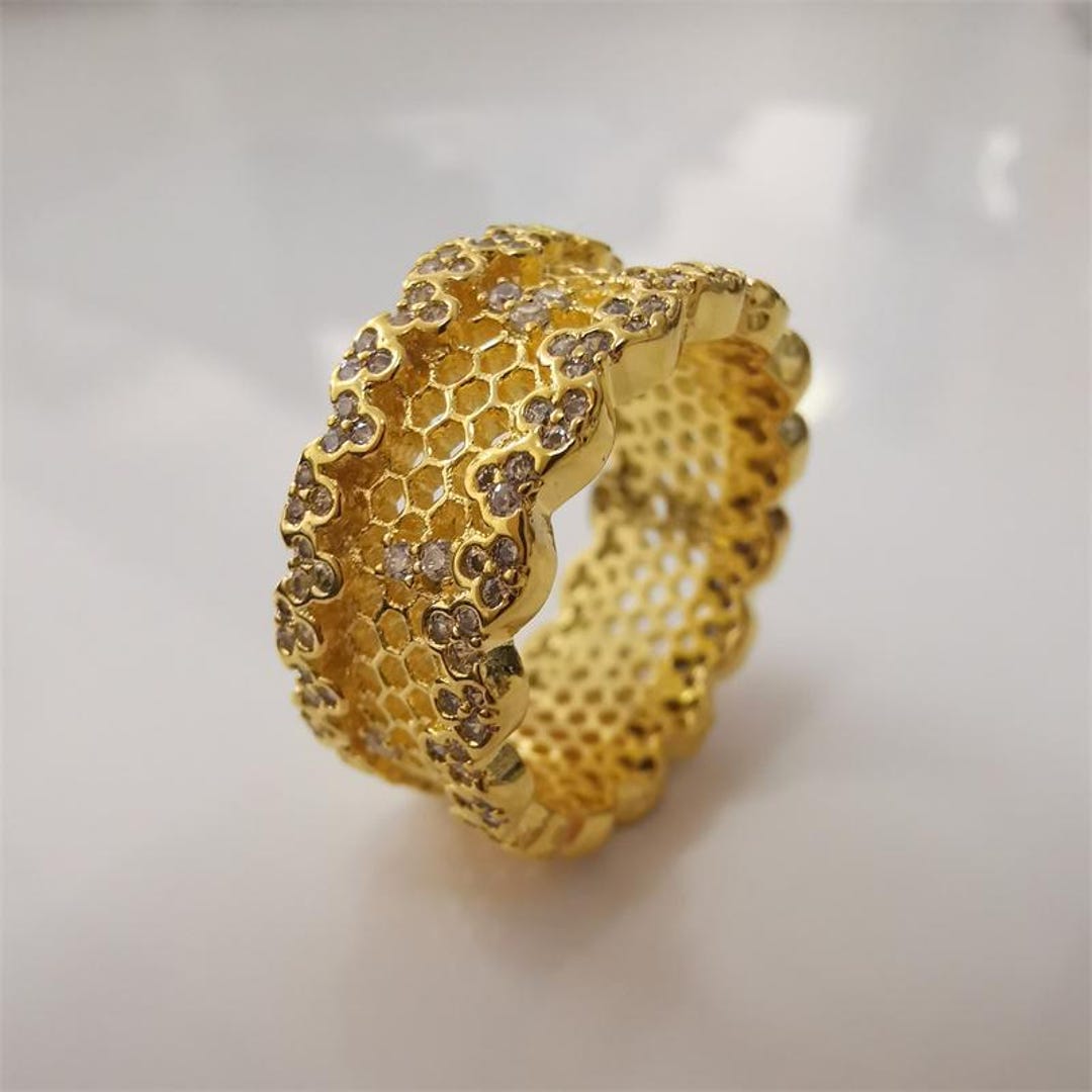 New Pandora S925 Gold Shine™ Honeycomb Lace - Etsy