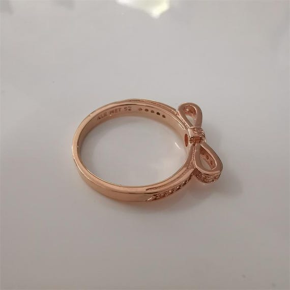 Pandora Ring GroBe 925 Sterling Silber Schleife Rosegold Etsy