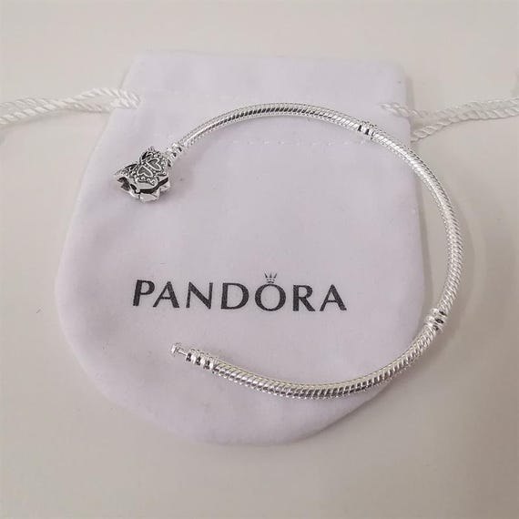 Pandora 925 Butterfly Clasp Snake Chain Bracelet Etsy