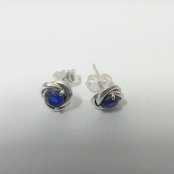 Pandora September Birthstone Eternity Circle Stud Earrings Ale Etsy