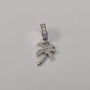 Silver Pandora Sparkling Palm Tree Dangle Charm - Etsy