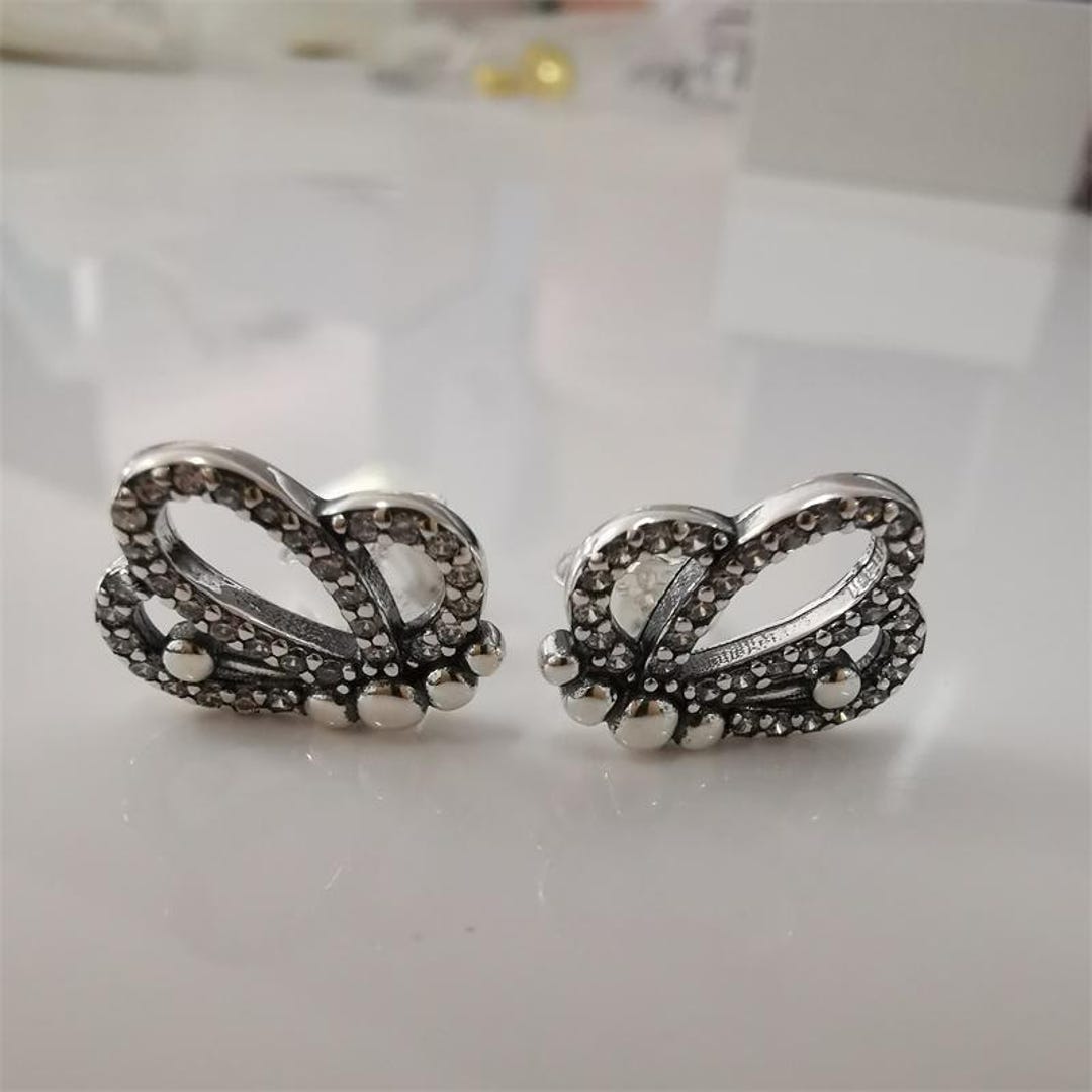 Pandora Sterling Silver Butterfly Outlines Stud Earrings - Etsy
