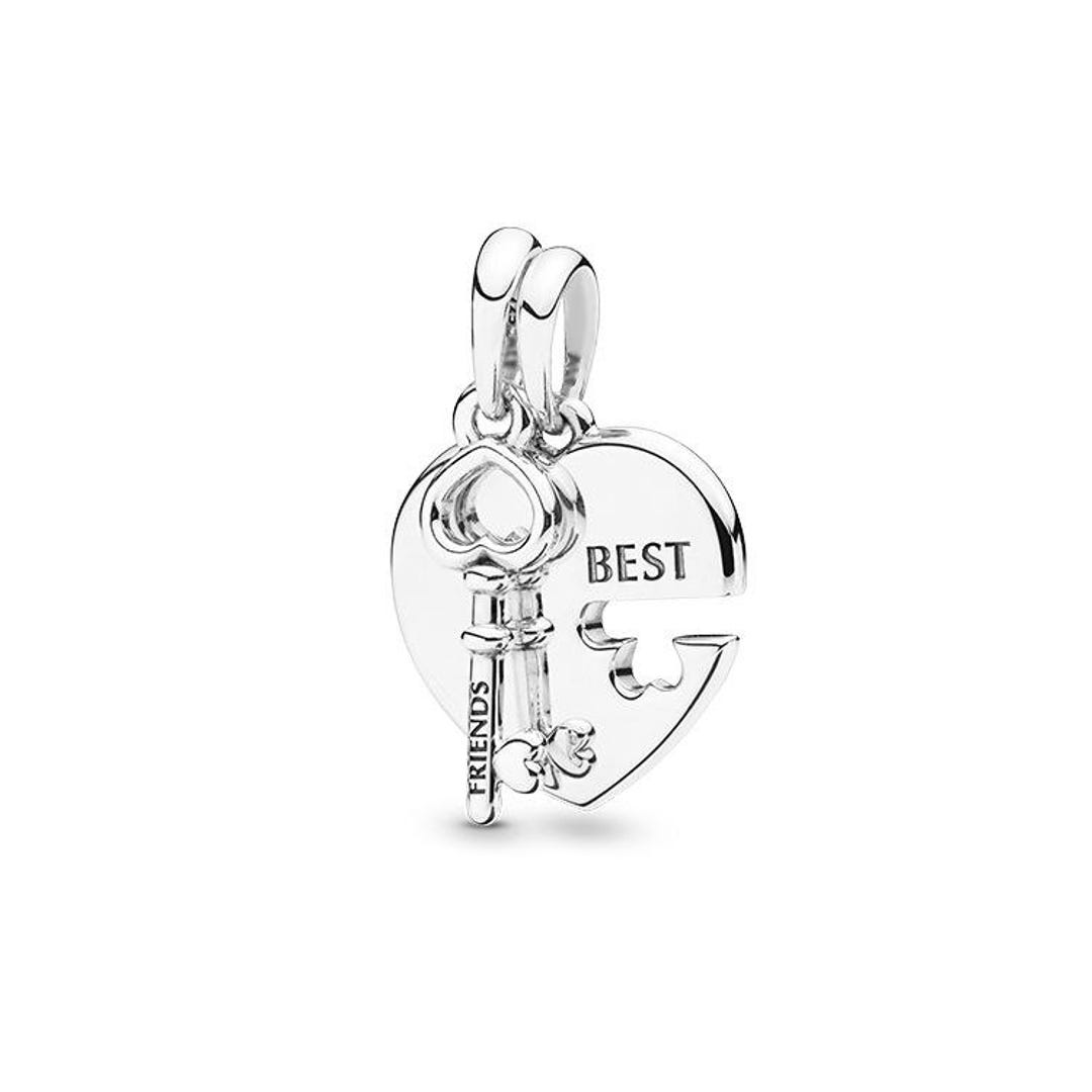Pandora Best Friends Heart and Key Pendant Charm S925 ALE - Etsy