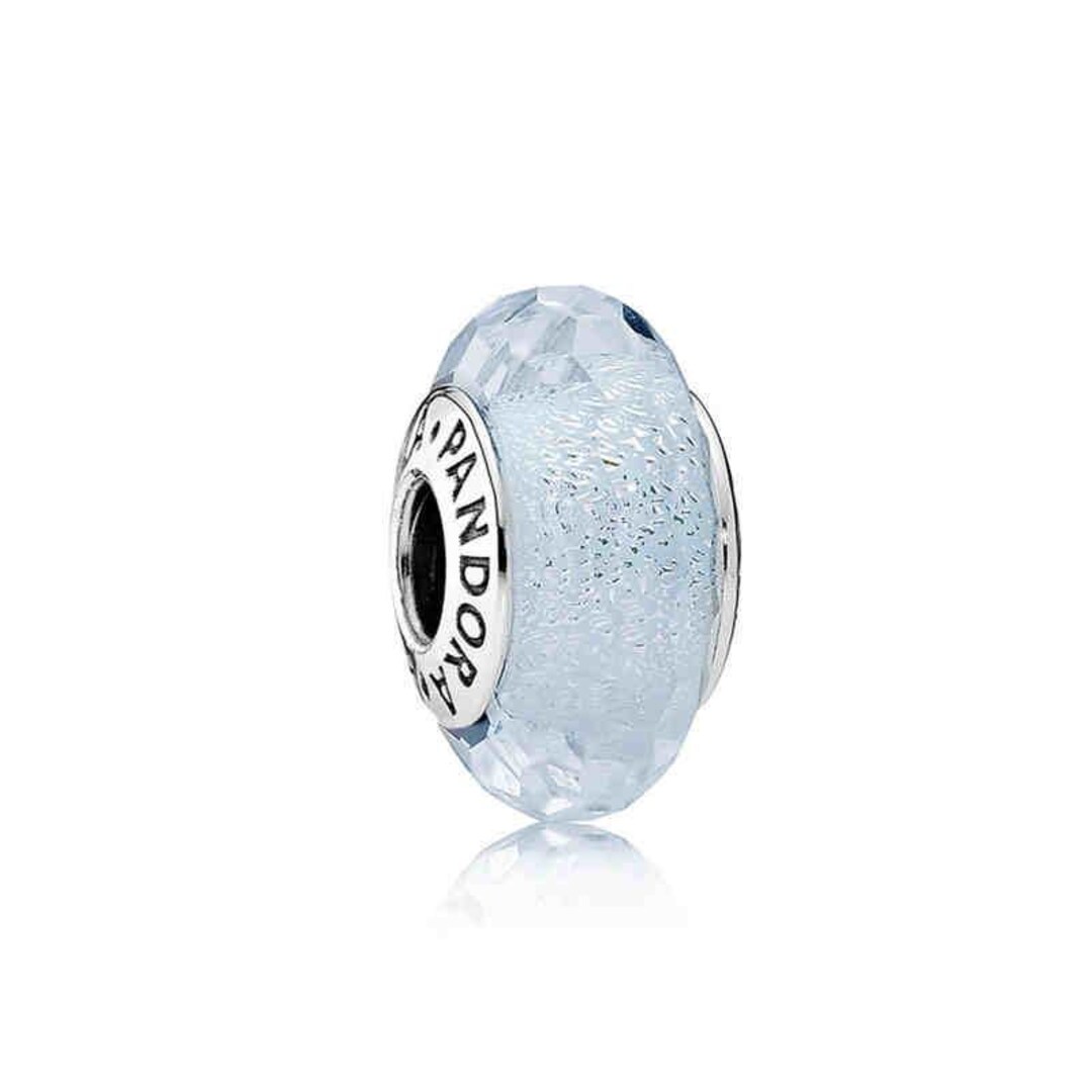 PANDORA Murano Glass Frosty Mint Shimmer Charm - Etsy