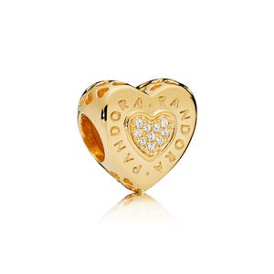 New Pandora Shine Love Heart Gold Charm Shine - Etsy