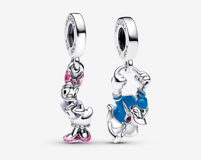 New Pandora Donald Daisy Duck Dangle Charm Set - Etsy