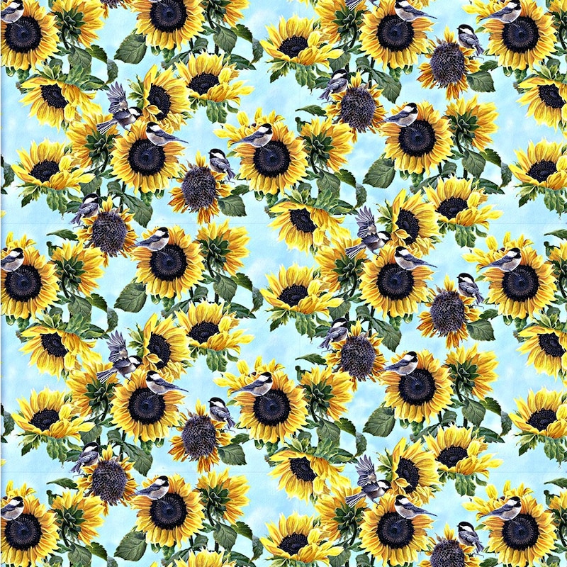 Sunflower Fabric - Etsy