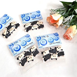 Cute Sheep Buttons, Sew Thru Sheep Farm Novelty Buttons, Dress It up ...