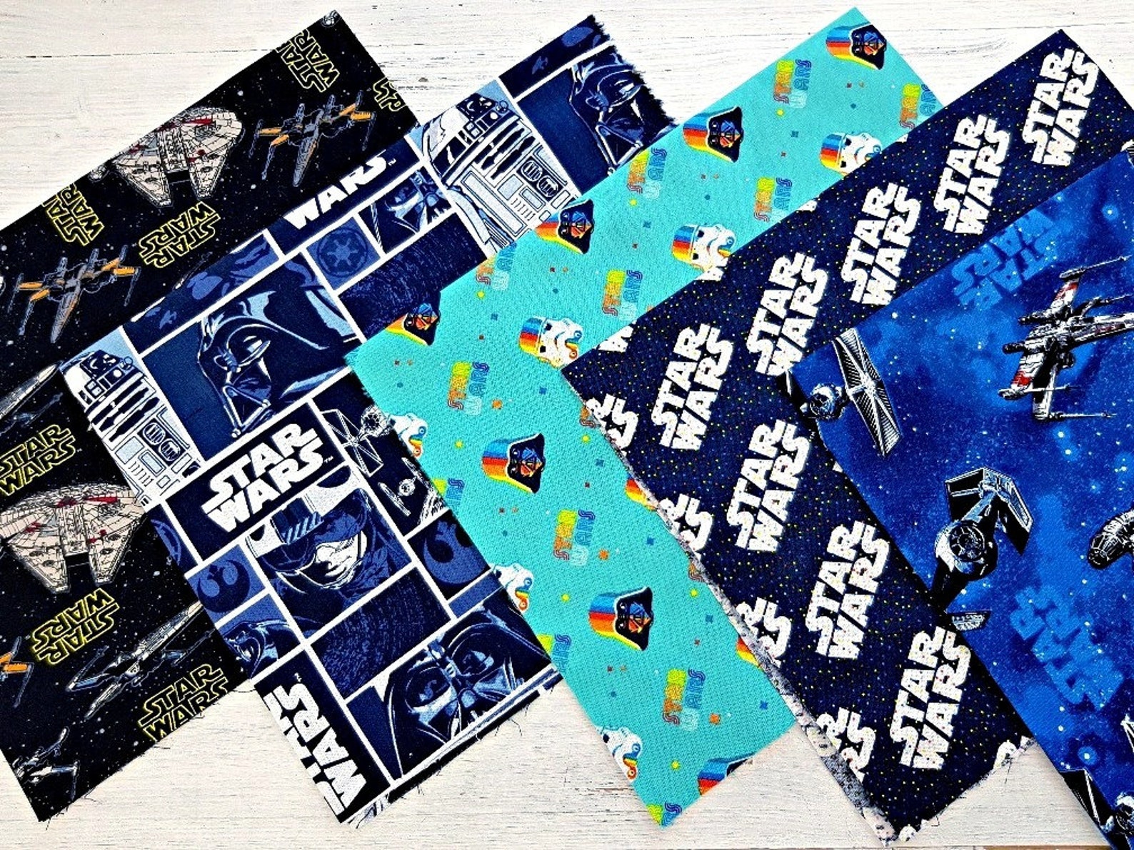 Star Wars Fat Quarter Bundle Star Wars Fabric 100% Cotton - Etsy