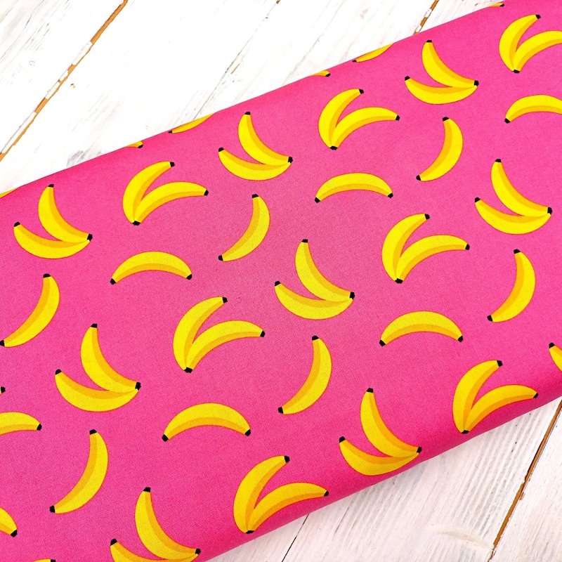 Cotton Fabric With Banana - Etsy UK