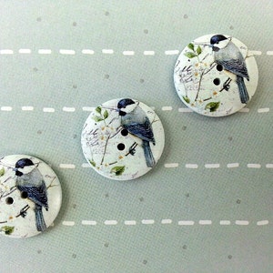 Bird Buttons, Wooden Buttons, Sewing Buttons, Craft Buttons Bird ...