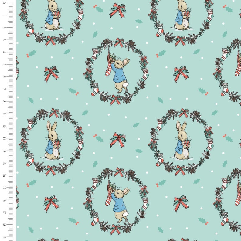 Peter Rabbit Christmas Fabric Beatrix Potter Fabric 100% - Etsy