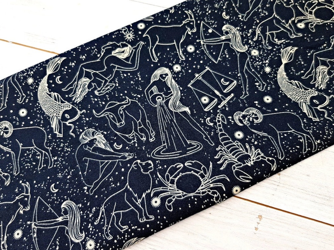 Astrology Celestial Star Fabric, 100% Cotton, Quilting Sewing Craft ...