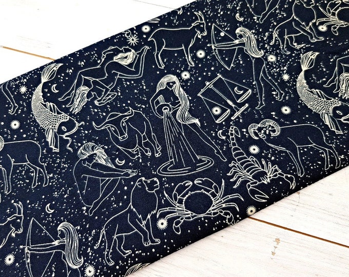 Stars Fabric Constellations by Ninola-design Black Outer-space ...