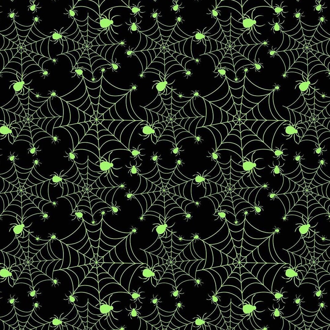 Halloween Spider Fabric, 100% Cotton, Quilting Sewing Craft Material ...