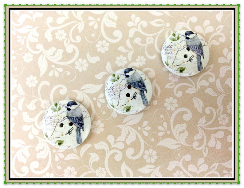 Bird Buttons Wooden Buttons Sewing Buttons Craft Buttons | Etsy UK
