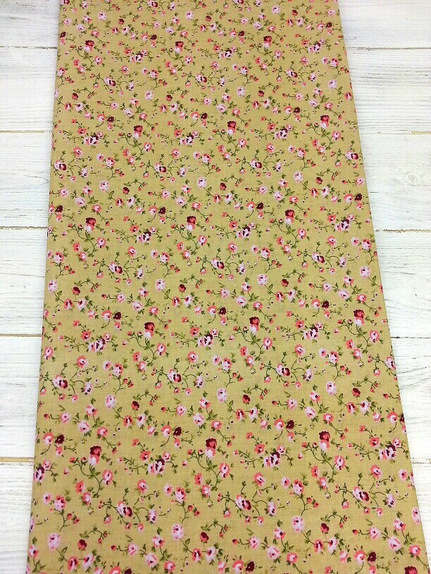 Cotton Fabric Floral Fabric Small Print Fabric Poly Cotton - Etsy