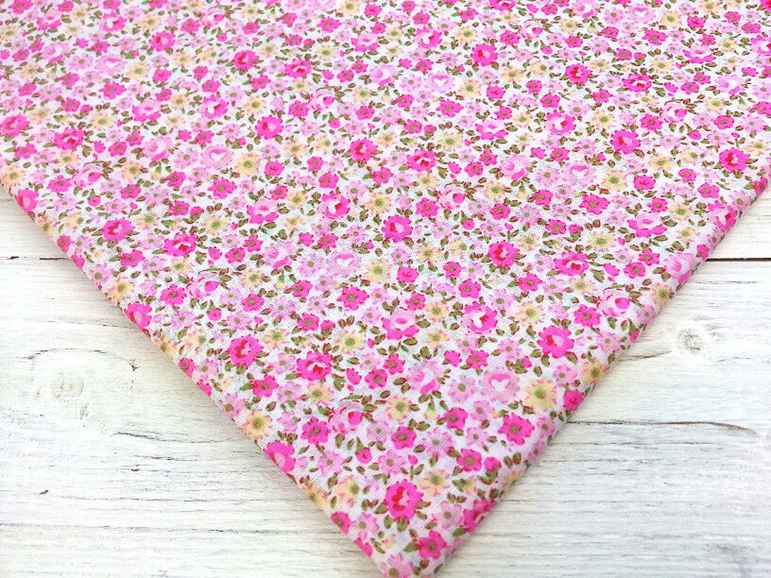 Floral Fabric Poly Cotton Fabric Small Print Fabric Floral - Etsy