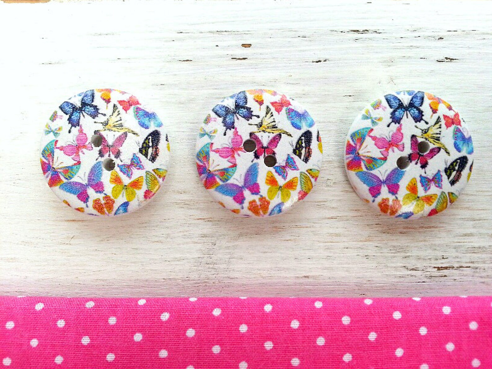 Butterfly Buttons, Wooden Buttons, Large Buttons, Insect Buttons, 30 Mm ...