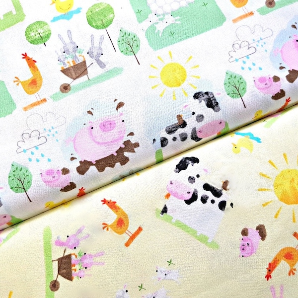 Farm Animal Fabric - Etsy