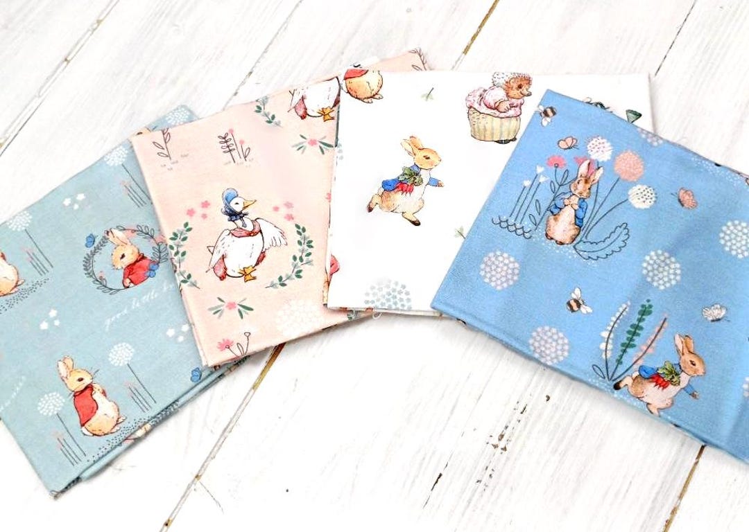 Peter Rabbit Fat Quarter Bundle, 100% Cotton, Beatrix Potter Quilting ...