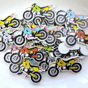 Motorcycle Buttons, Wooden Buttons, Motorbike Shaped Buttons, Transport ...