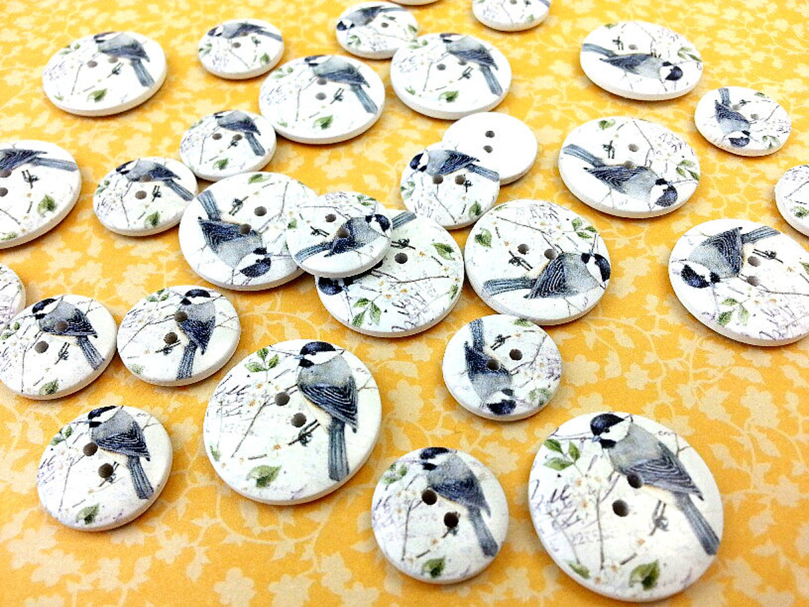 Bird Buttons Wooden Buttons Sewing Buttons Craft Buttons | Etsy