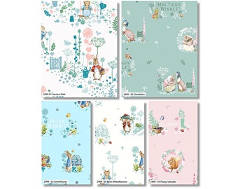 Peter Rabbit Fat Quarter Bundle, 100% Cotton, Beatrix Potter Fabric ...