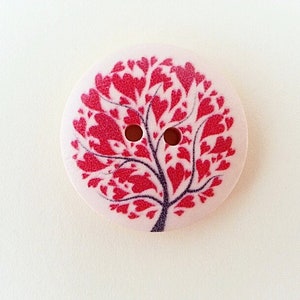 Wooden Buttons, Large Tree Buttons, Tree Design Buttons, 30 Mm Buttons ...