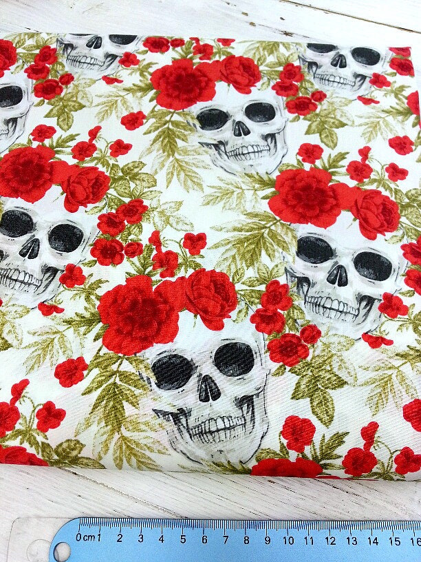 Halloween Fabric Skull Fabric Halloween Print Fabric 100% - Etsy Israel