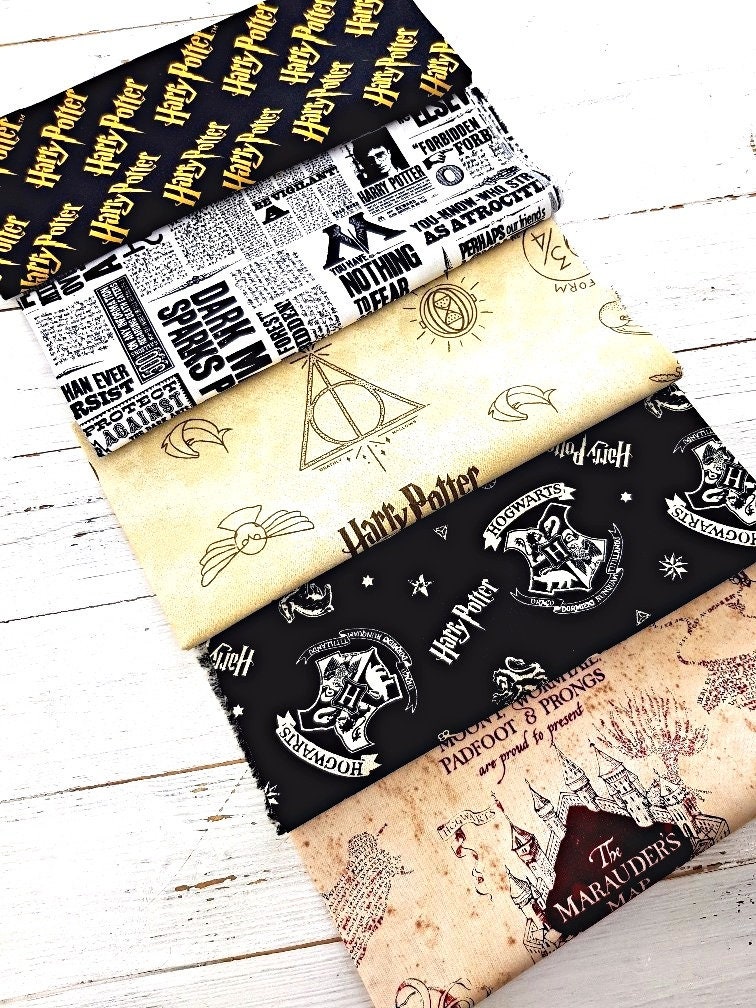 Harry Potter Fat Quarter Bundle 100% Cotton Quilt Fabric - Etsy