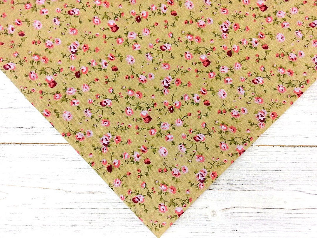 Cotton Fabric, Floral Fabric, Small Print Fabric, Poly Cotton Fabric ...