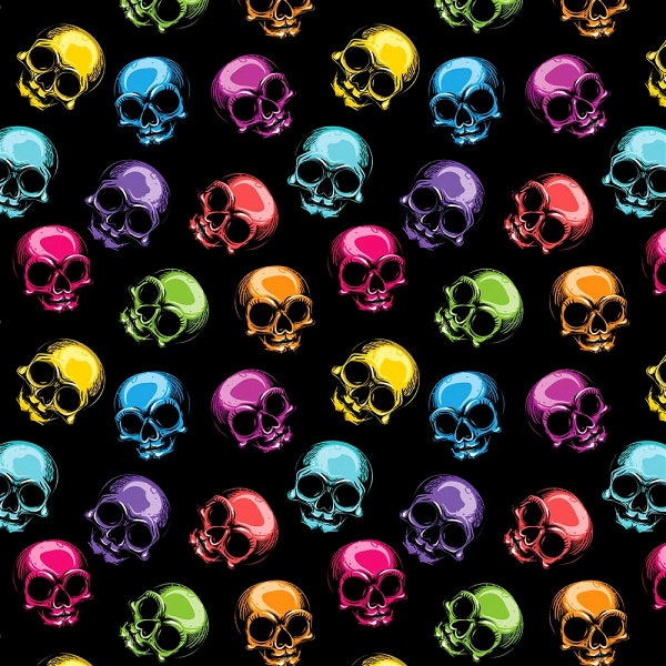 Skull Fabric - Etsy