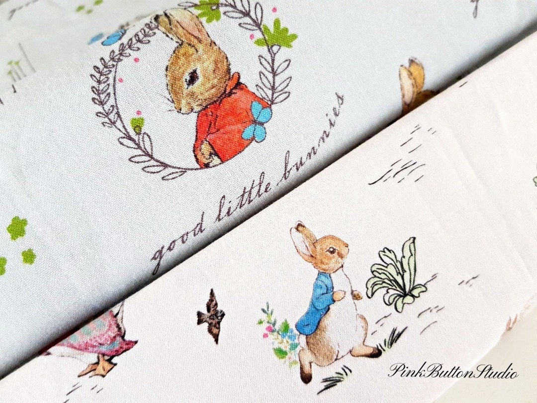 Peter Rabbit Fabric, Beatrix Potter Fabric, 100% Cotton, Easter Fabric ...