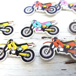 Motorcycle Buttons, Wooden Buttons, Motorbike Shaped Buttons, Transport ...