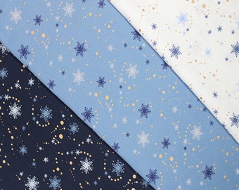 Blue Christmas Fabric - Etsy