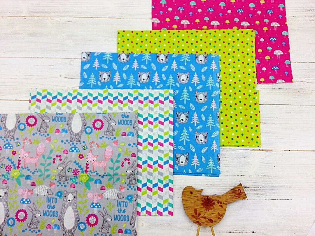 Woodland Fat Quarter Bundle, 100% Cotton, Quilting Fabric, Cute Fox ...