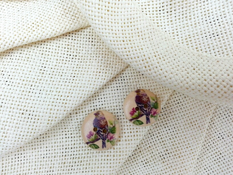Bird Wooden Buttons, Wooden Embellishments, 20 Mm, Pack of 10 - Etsy