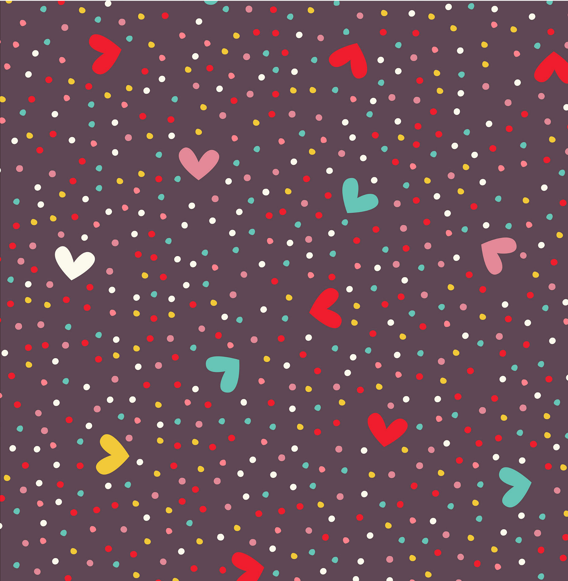 Heart Fabric 100% cotton Valentines Fabric Rainbow Hearts | Etsy