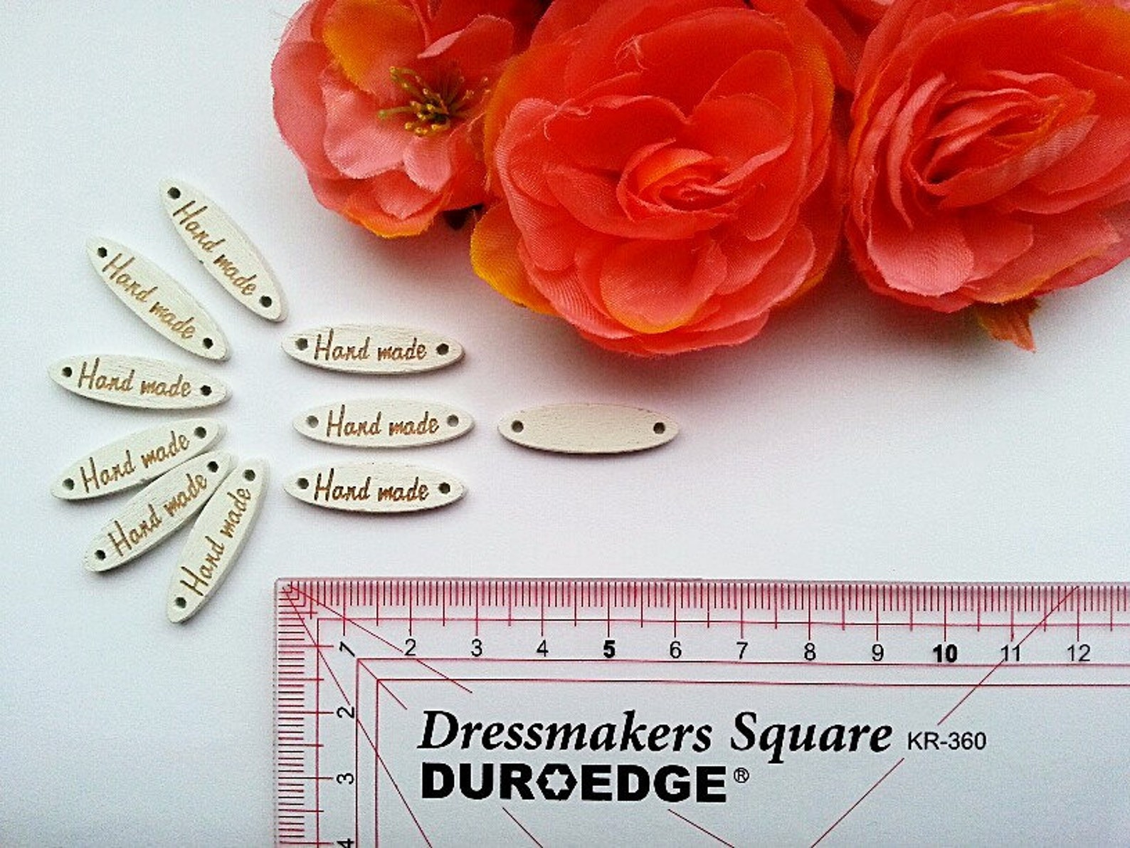 Wooden Buttons Wooden Tags White Wooden Labels Oval Shape | Etsy