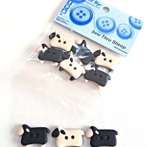 Cute Sheep Buttons, Sew Thru Sheep Farm Novelty Buttons, Dress It up ...
