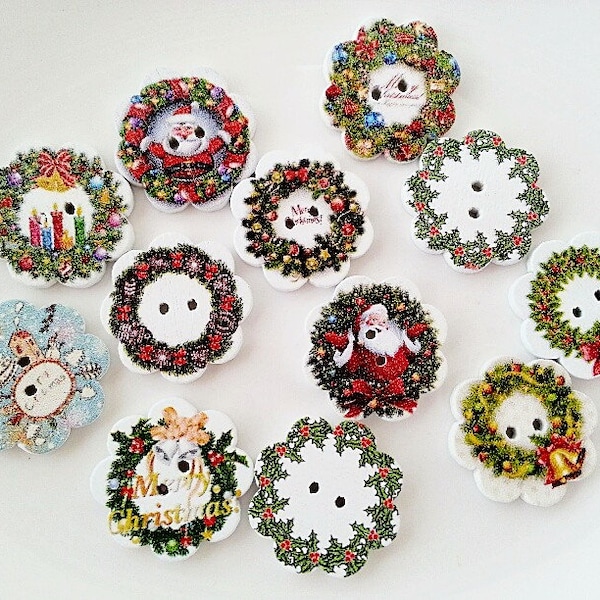 Christmas Buttons - Etsy