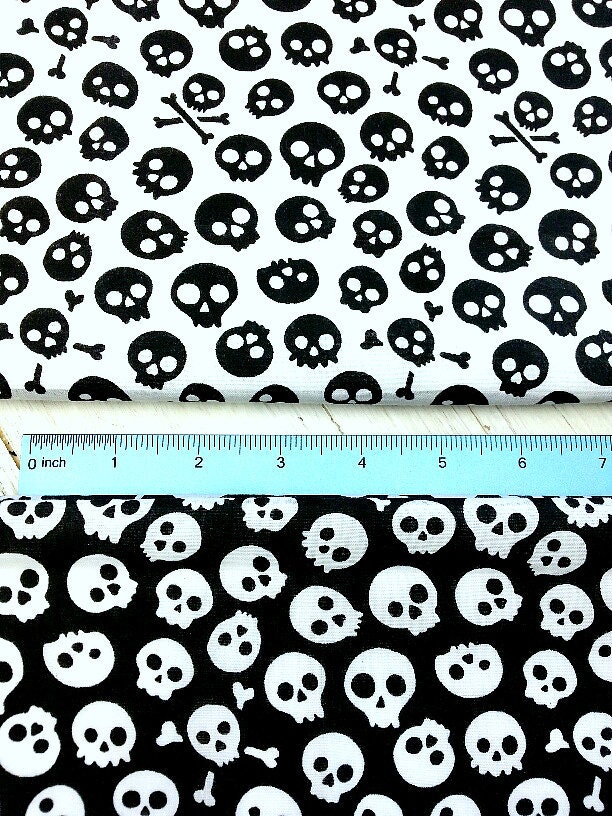 Halloween Fabric Skull Fabric Halloween Print Fabric | Etsy