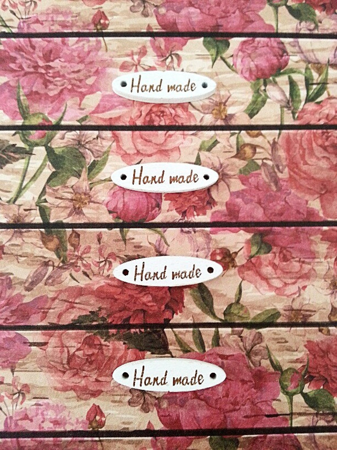 Wooden Buttons Wooden Tags White Wooden Labels Oval Shape | Etsy