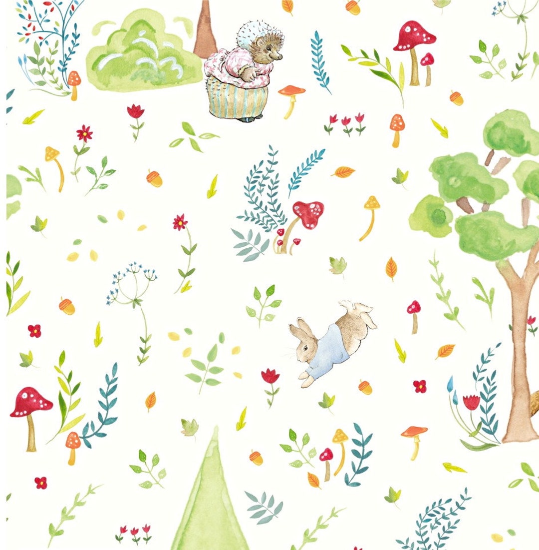 Peter Rabbit Fabric, 100% Cotton, Quilting Sewing Graft Fabric, Easter ...